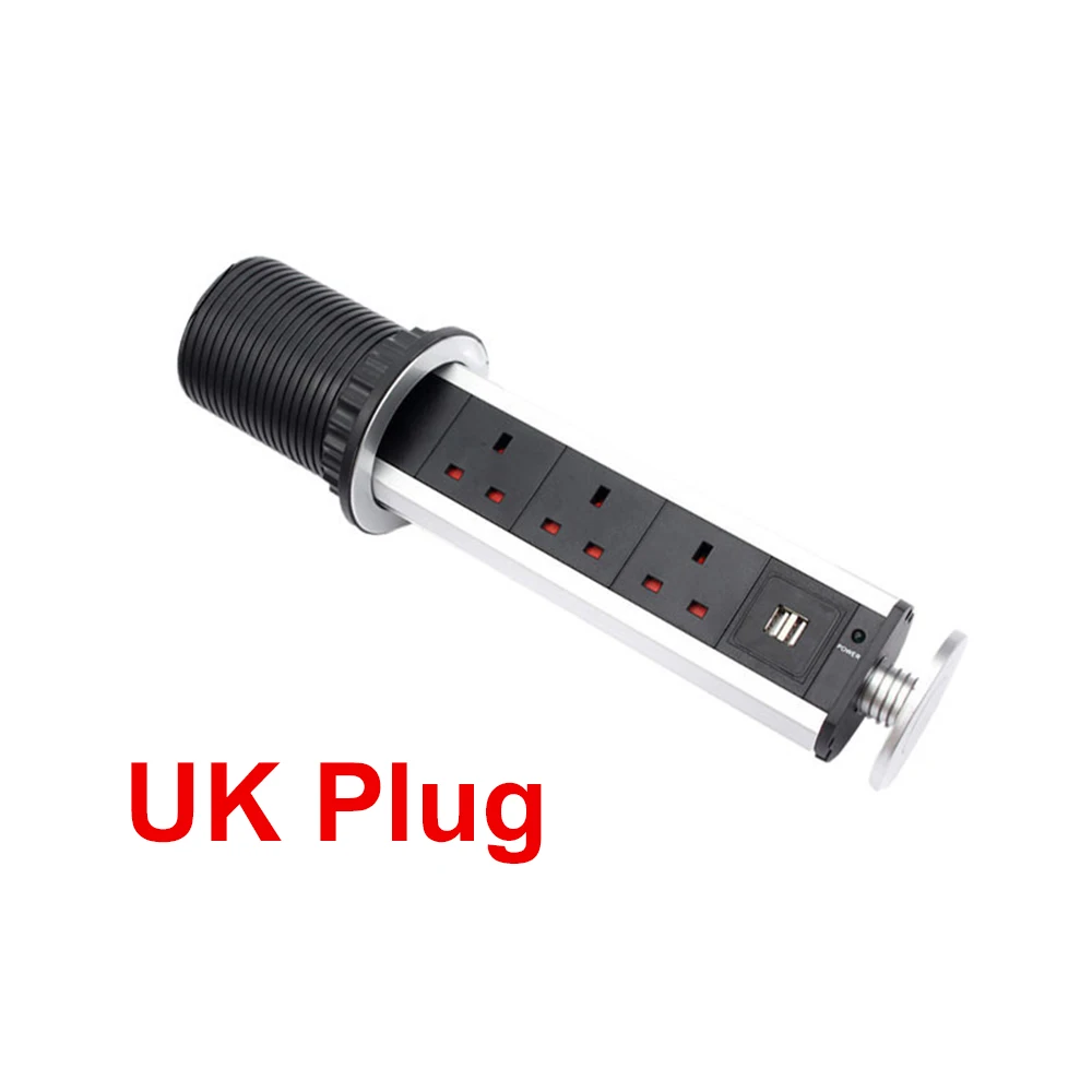 Multifunctional Socket Lift Socket UK Plug Office Socket Cabinet Hidden ...