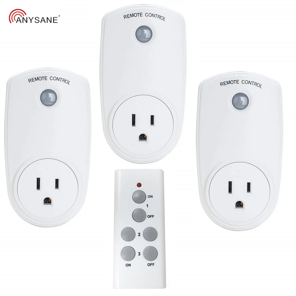 Wireless Remote Control Outlet 220V US Power Socket Plug 433mhZ RF ...