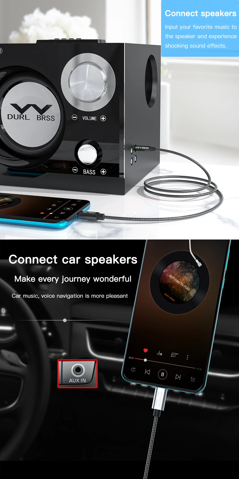 USB Type C to AUX 3.5mm speaker audio adapter 32bit 384kHz – 1co.no