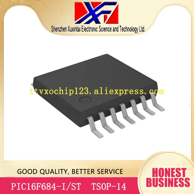 10 sztuk/partia PIC16F684 I/ST PIC16F684 I PIC16F684 IC MCU 8BIT 3.5KB FLASH TSOP 14|Relays ...
