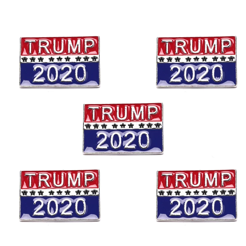 5pcs Metal Badge Trump 2020 Enamel Pins America President Republican ...