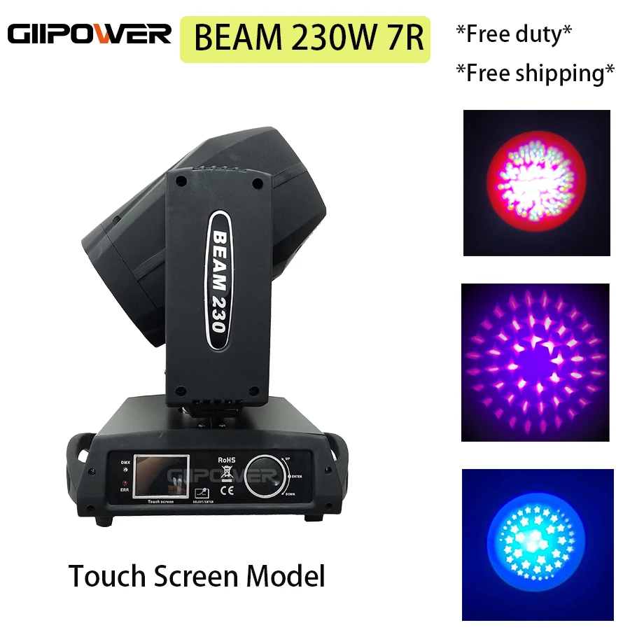 No Tax Lyre Beam 230w 7r Moving Head Light Touch Screen Beam 7r Sharpy ...