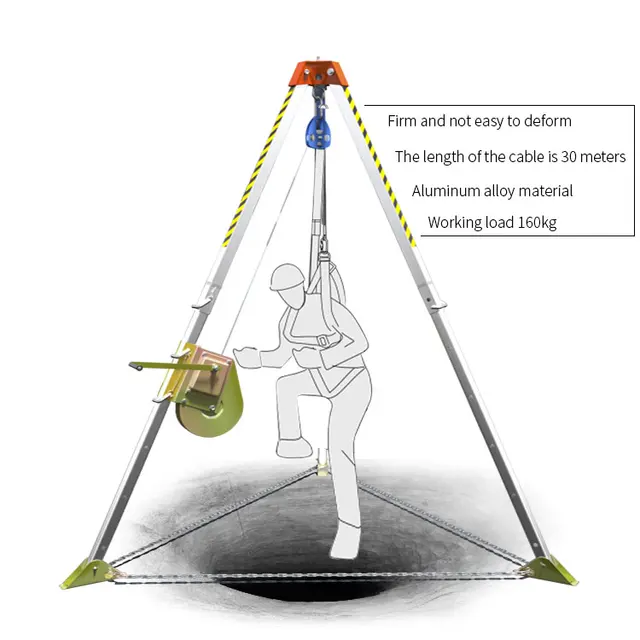 Kaen Cheap Confined Space Wire Rope Safety Tripod Rescue With Hand ...
