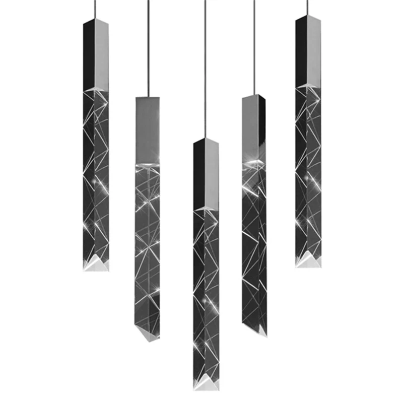 Led 크리스탈 펜던트 조명 모던한 서스펜션 조명 기구 주방 행잉 램프 로프트 식당용 램프 호텔 로비 럭셔리한 펜던트