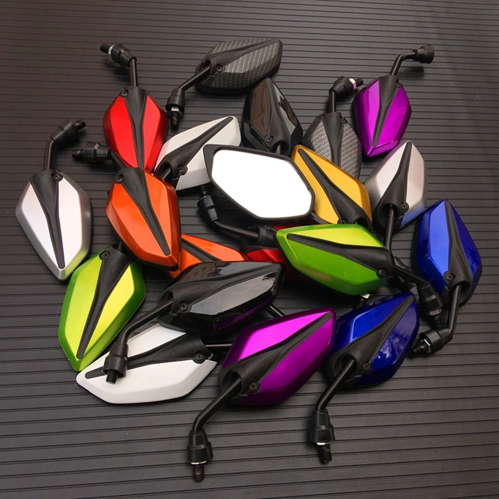 10MM Rear View Mirrors Side Rearview Clear Vision for Yamaha Zuma 50 ...