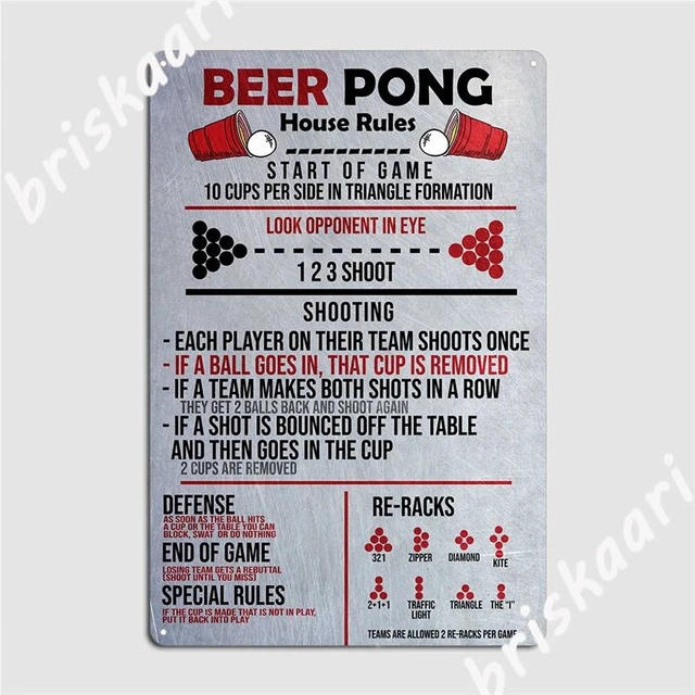 Beer Pong Rules Poster