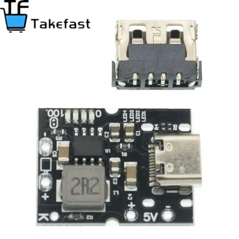 Type C USB 5V 2A Boost Converter Step Up Power Module Lithium Battery ...