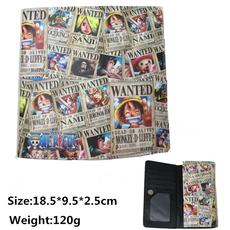 Anime One Piece Luffy Zoro Chopper Wallet Men Cartoon Leather Long Coin ...