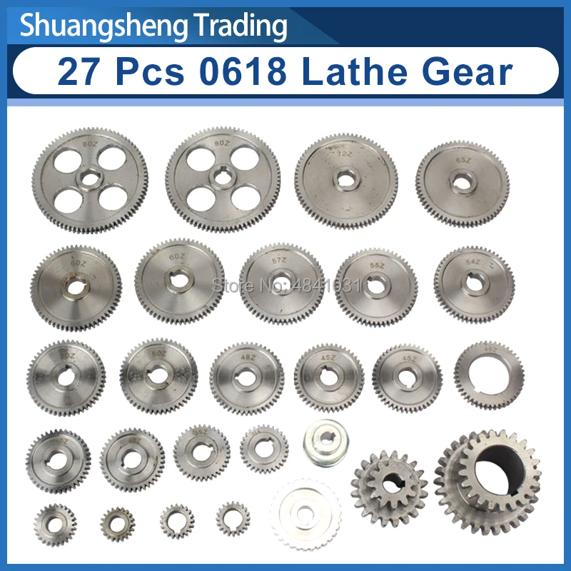 27pcs Mini Lathe Gears Cj0618-348b Metal Cutting Machine Gears Metal ...
