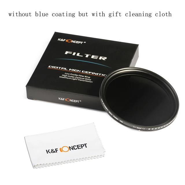K&F CONCEPT 37-82mm ND2 to ND400 ND Lens Filter Fader Adjustable Neutral Density Variable 49mm ...