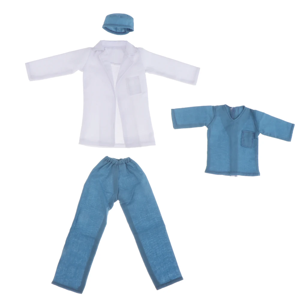 1-6-Male-Dolls-Dress-Up-Accessories-Doctor-Suit-Work-Gowns-Uniform-Lab ...