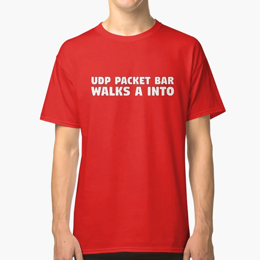 UDP Packet Walks into a Bar T shirt udp tech computer nerd tcp ip|T ...