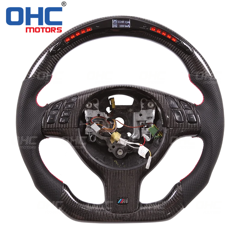 Volante de carreras con pantalla LED, accesorio compatible con BMW E46 ...
