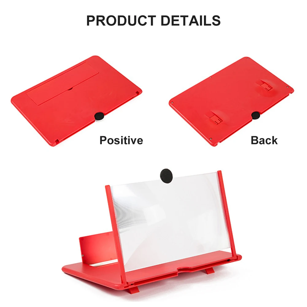 Loupe optique,Écran de téléphone 3D de 12 pouces, loupe agrandissante ...