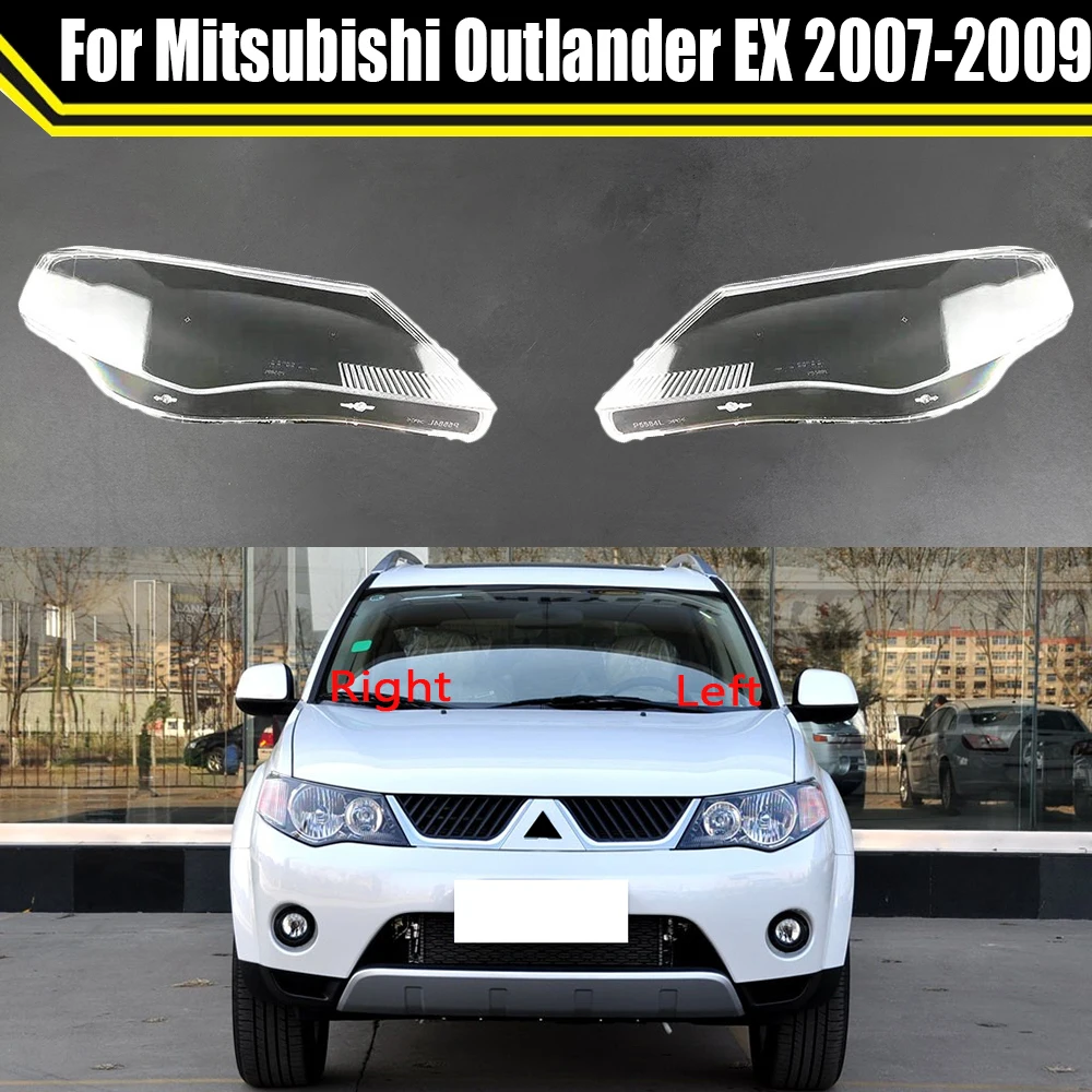For Mitsubishi Outlander EX 2007 2008 2009 Car Headlight Cover Headlamp ...