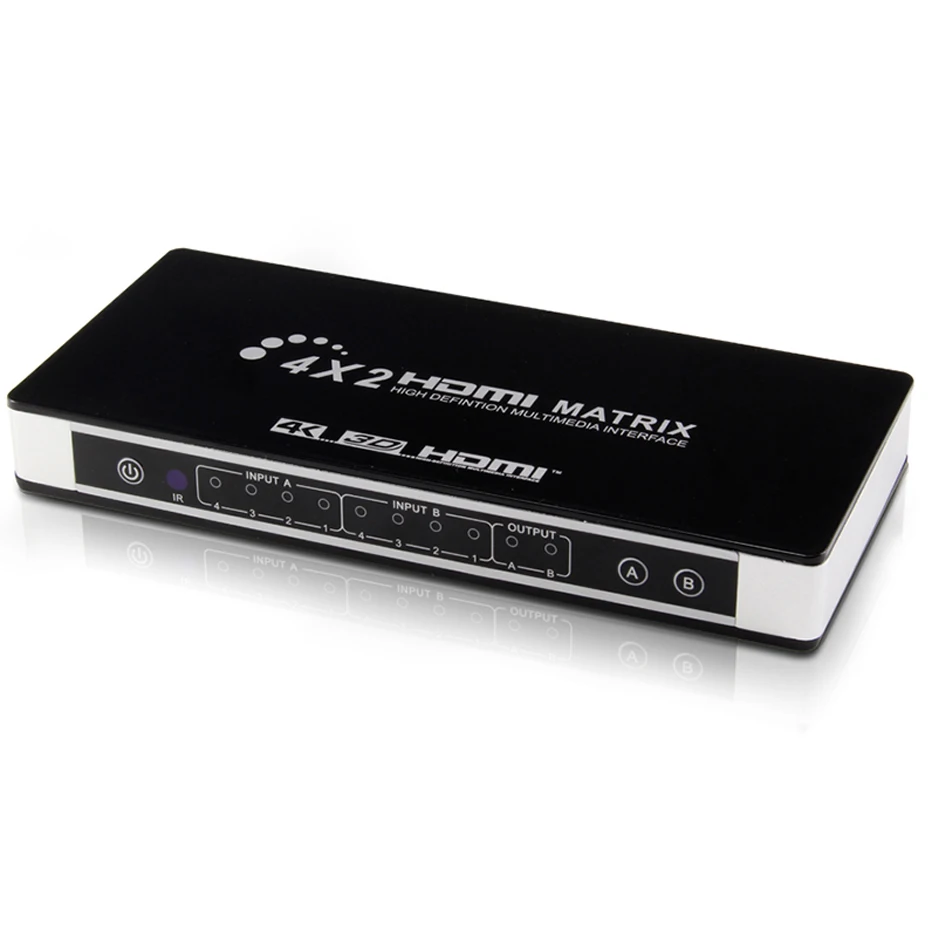HDMI Matrix 4X2 Switch Splitter with toslink&stereo audio 4kX2K/30HZ ...
