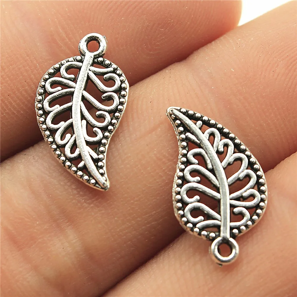 WYSIWYG-20pcs-18x10mm-5-Colors-Small-Leaf-Charms-Leaves-Charm-For ...