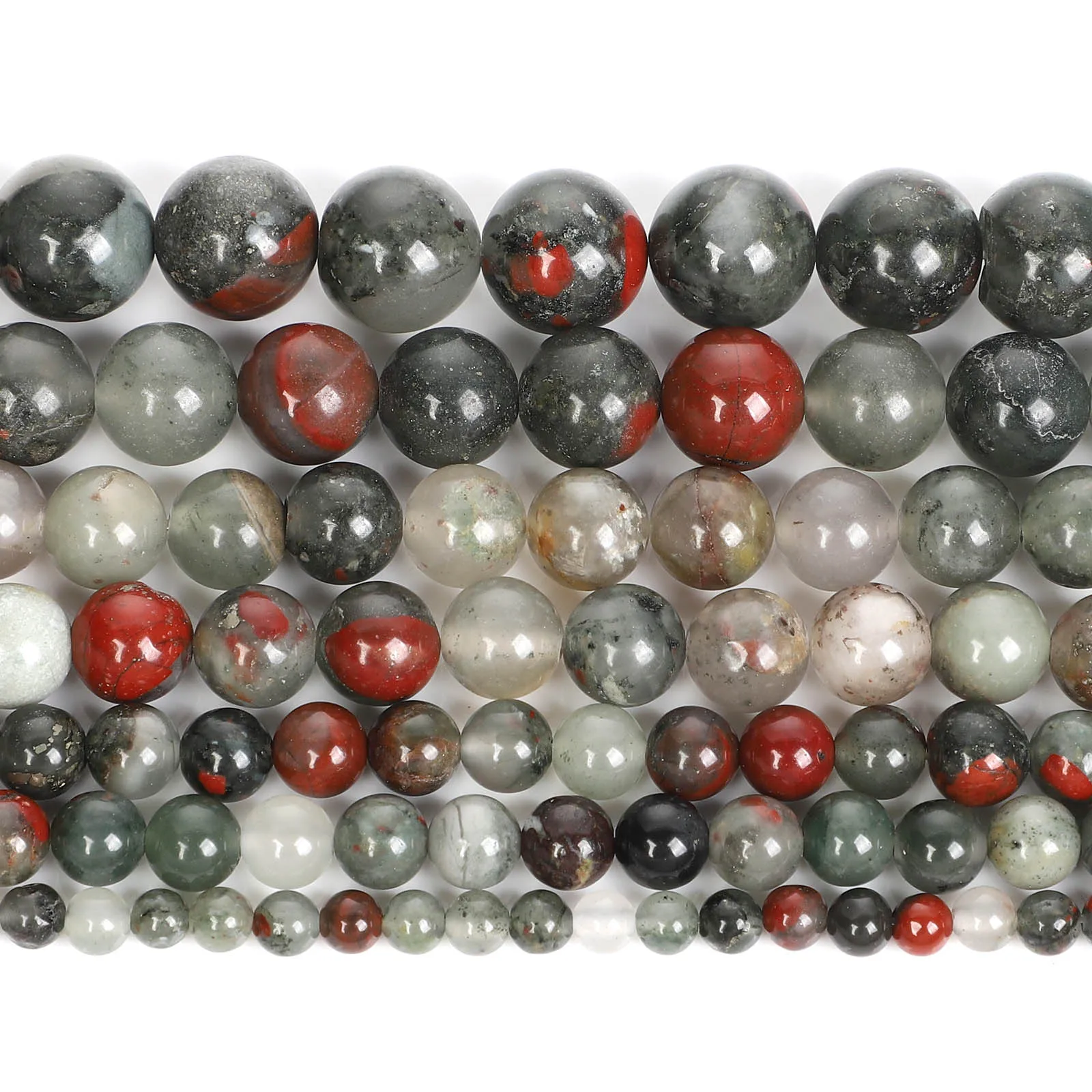African-Blood-Stone-Natural-Stone-Beads-Round-Loose-Beads-For-Jewelry ...