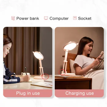 Cute Cat LED Desk Lamp Foldable Touch Table Lamp - Gifts for idea