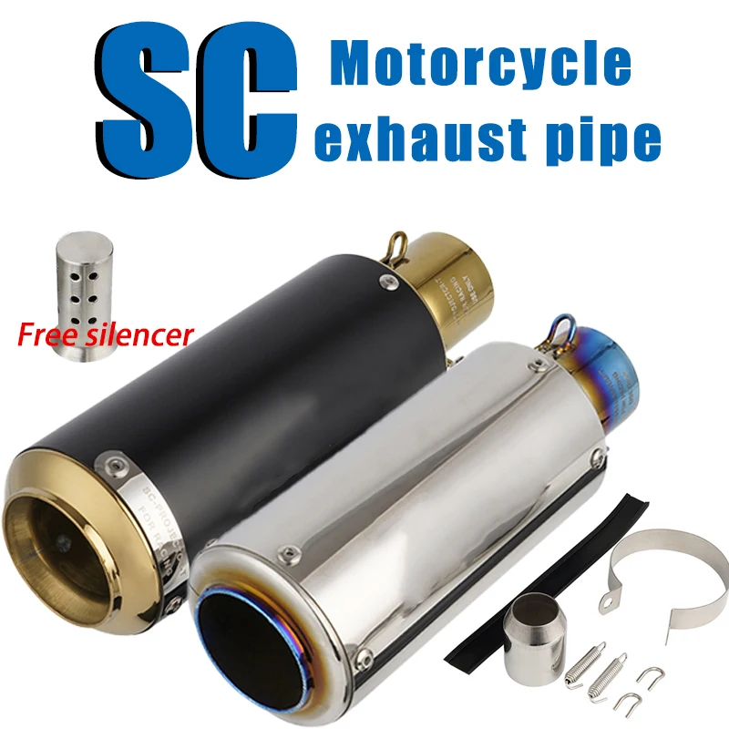 51mm-Motorcycle-Exhaust-Pipe-With-DB-killer-SC-Project-Exhaust-For-Pcx ...