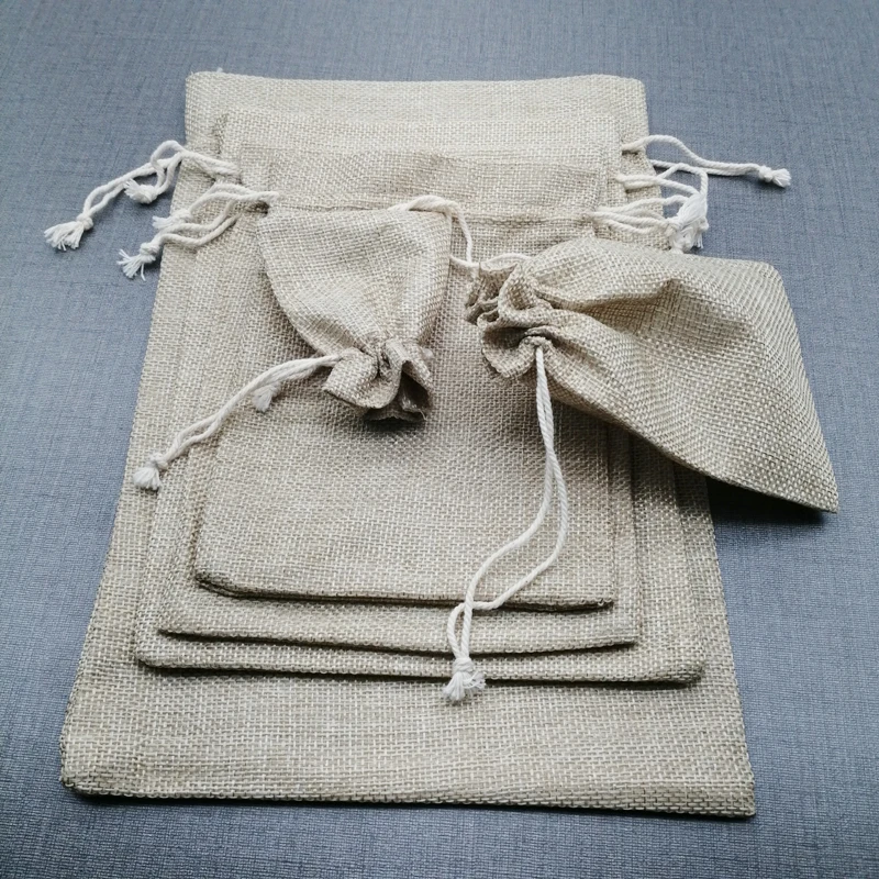 Sacchetto-regalo-in-juta-di-cotone-da-10-pezzi-sacco-di-lino-sacchetti ...