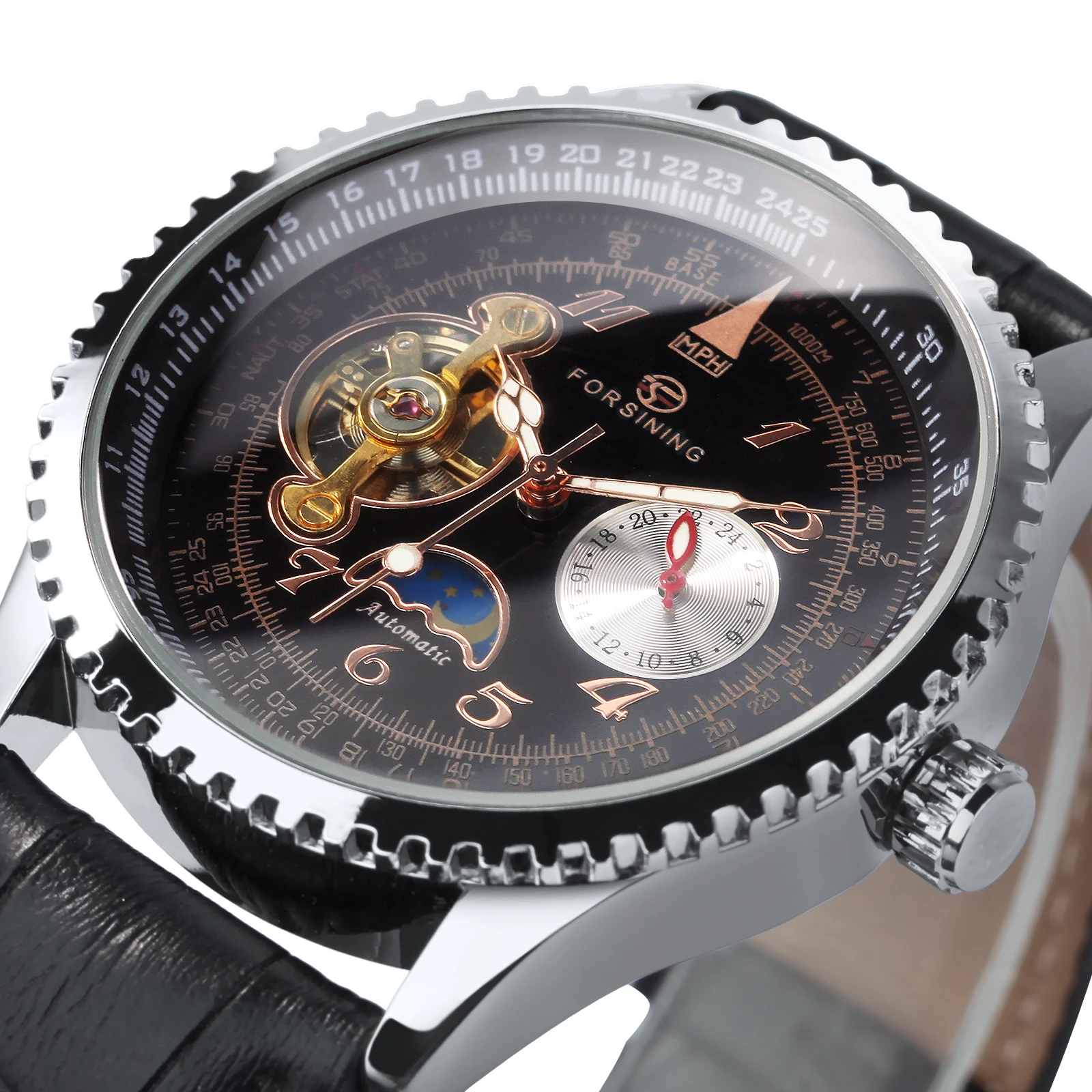 Forsining reloj multifunción de lujo para hombre, pulsera mecánica de ...