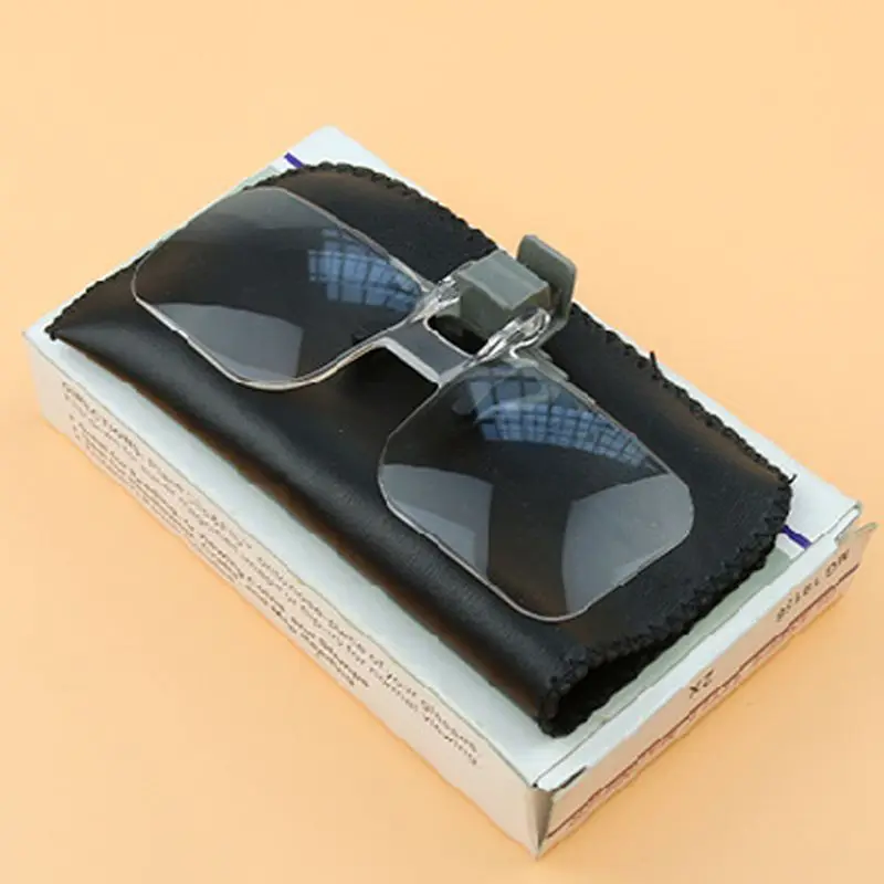 Portable Frameless Magnifier Folding Handfree Clip On Clear Magnifying ...