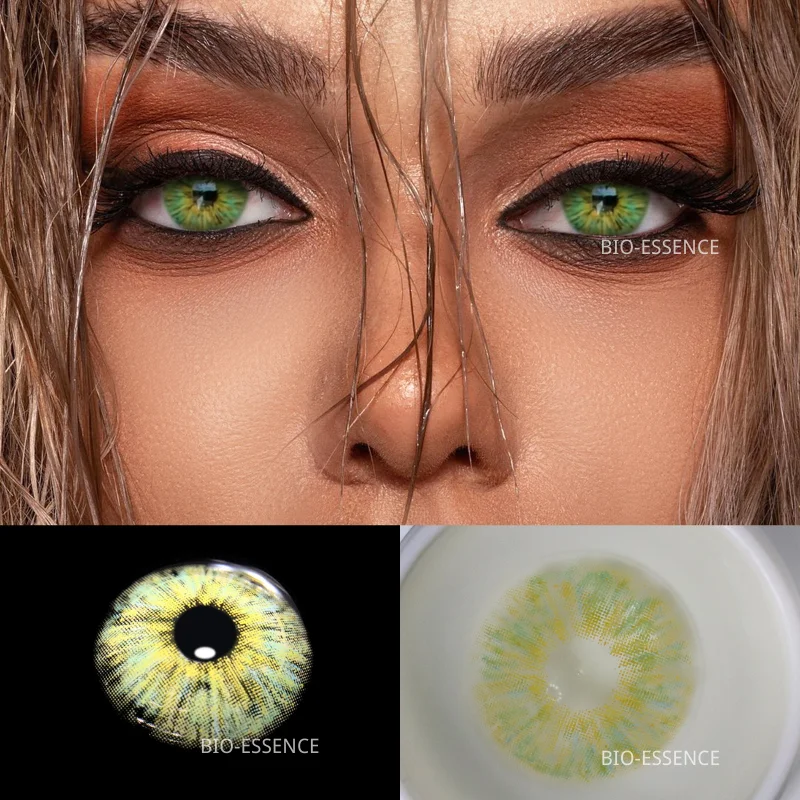 Bioessence 1 paire de lentilles de Contact colorées pour les yeux de ...