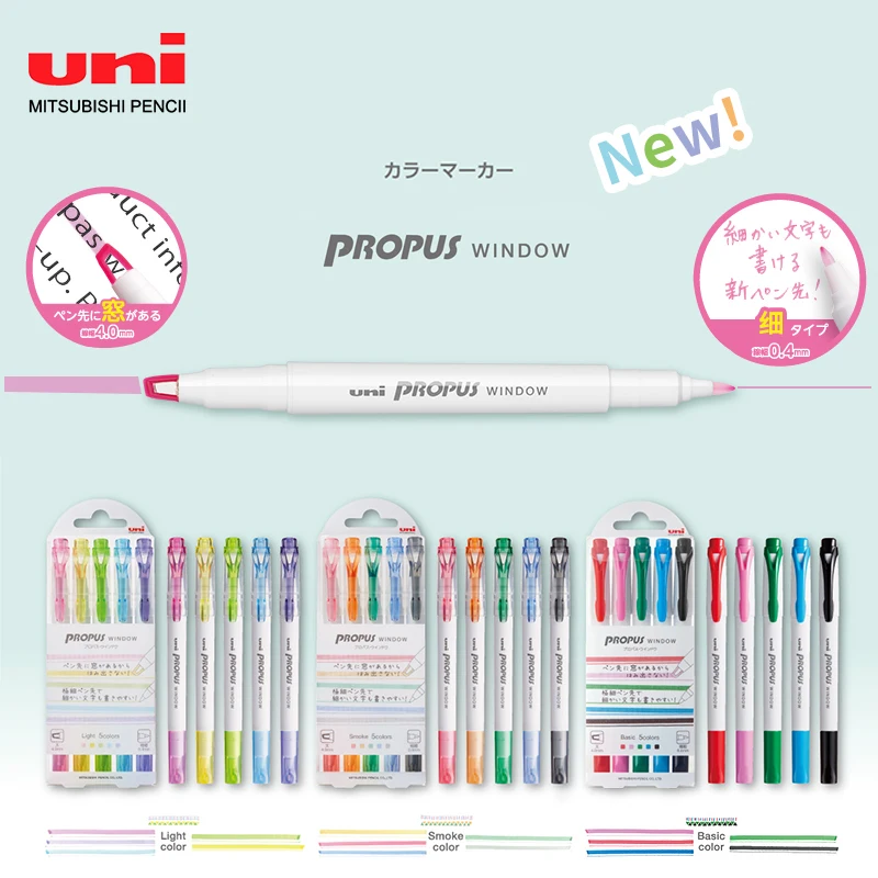 1pcs UNI PUS-102T PROPUS Highlighter Marker Soft Color 4.0 Mm / 0.4 Mm ...