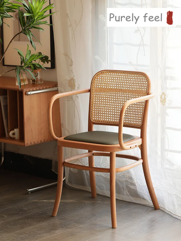 PurelyFeel-Solid-Wood-Dining-Chair-Nordic-Home-Use-Lounge-Backrest ...