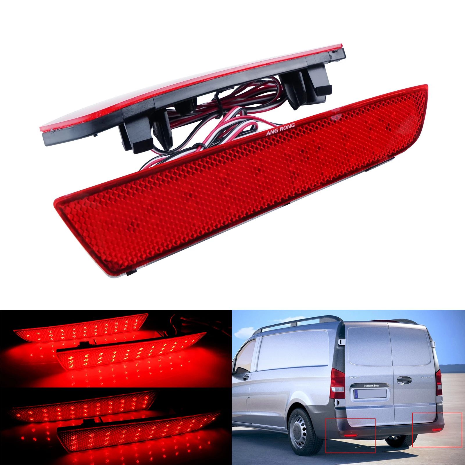 ANGRONG-LED-Rear-Bumper-Reflector-Light-For-Mercedes-W447-Vito-Tourer-V ...