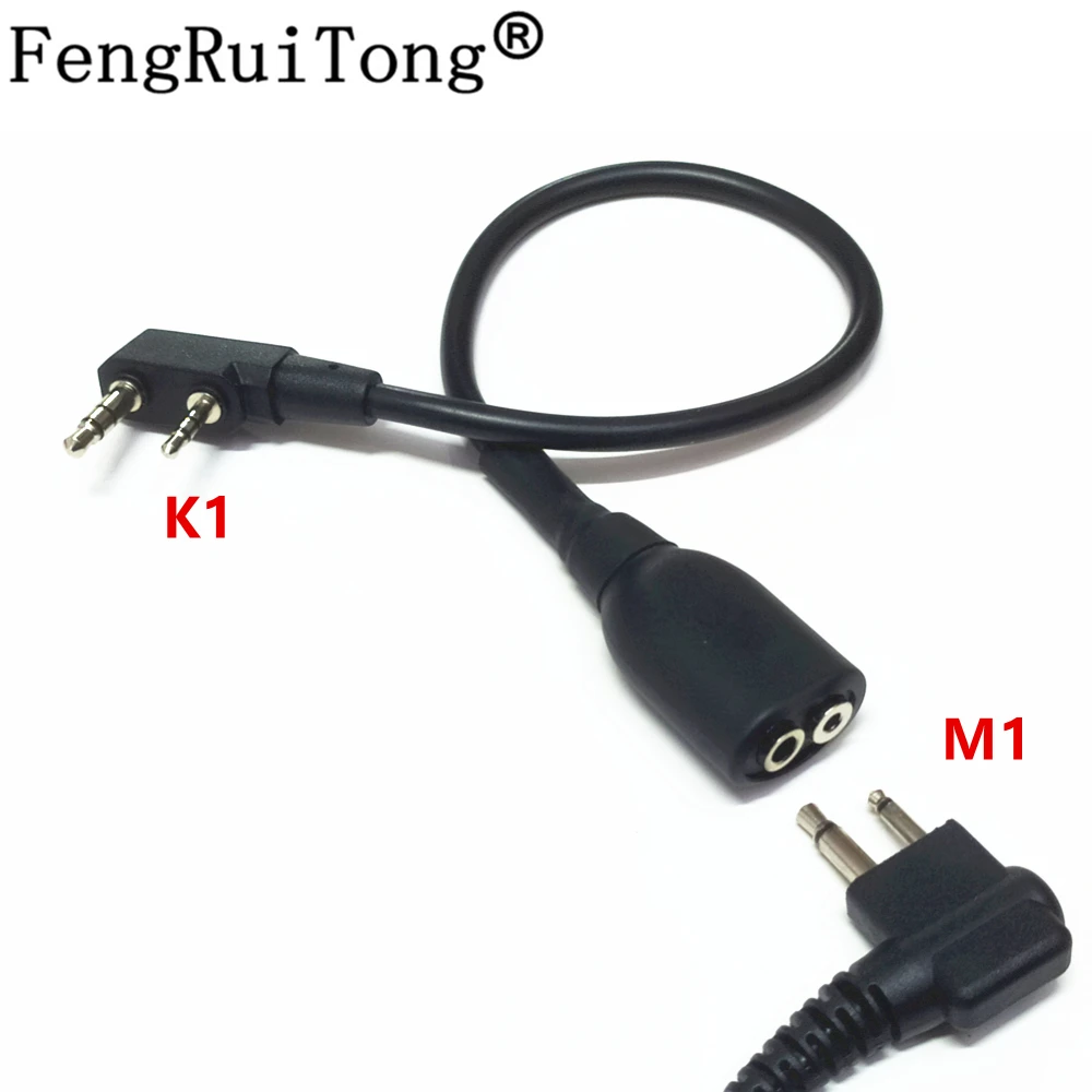K1 to M1 Adapter for Baofeng Kenwood TYT 2pin radio to Motorola Hytera ...