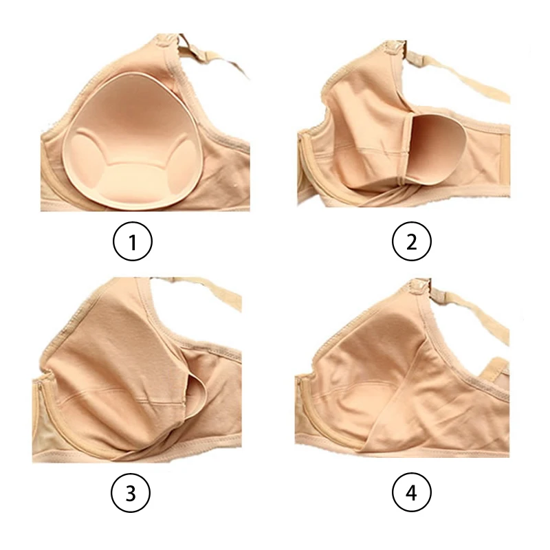 1 Pair Strap Sponge Breast Forms Drag Queen Fake Boobs Enhancer Bra ...