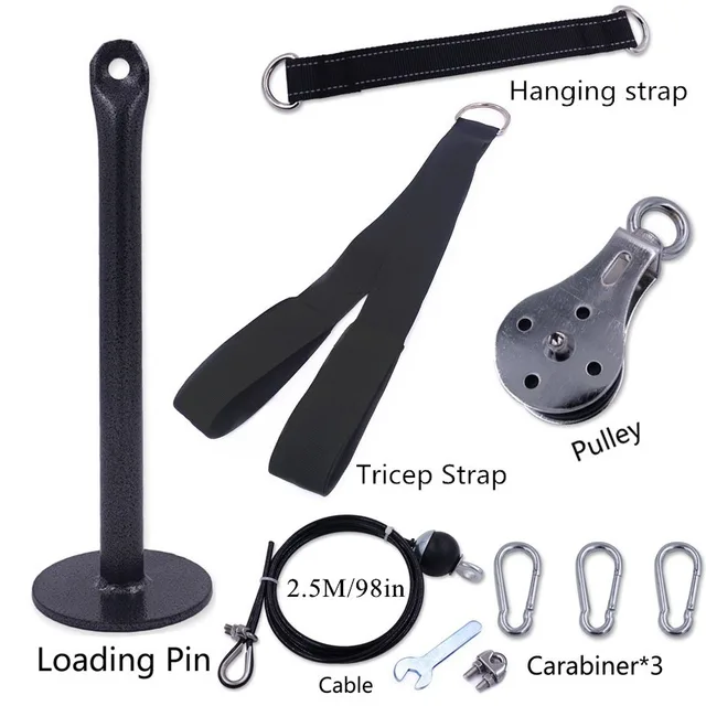 Fitness Pulley Cable System DIY Loading Pin Lifting Triceps Rope ...