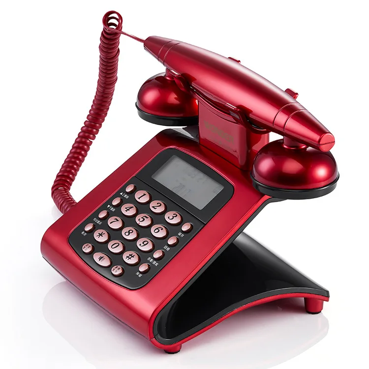 Telefone-fixo-com-fio-antigo-telefone-fixo-retro-bot-o-de-discagem ...