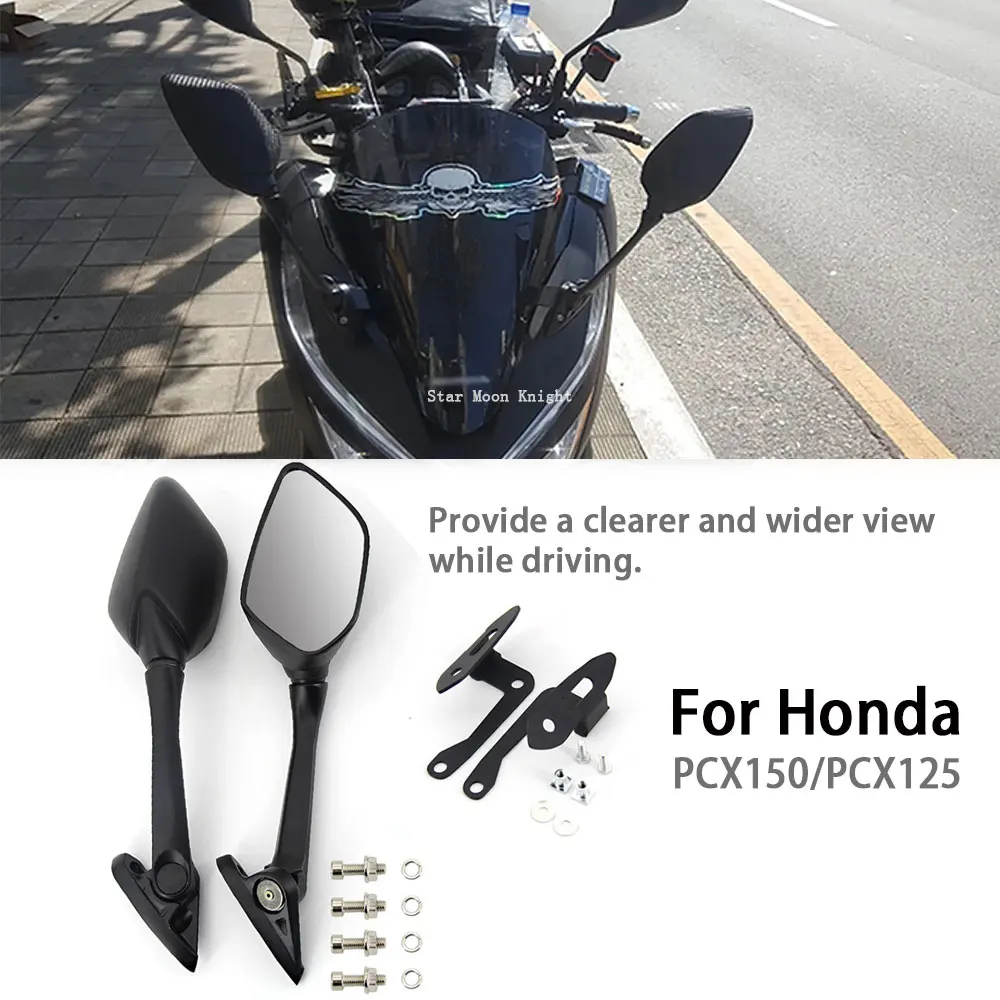 For-Honda-PCX-150-125-pcx-125-150-Aluminum-Motorcycle-Rearview-Mirrors ...