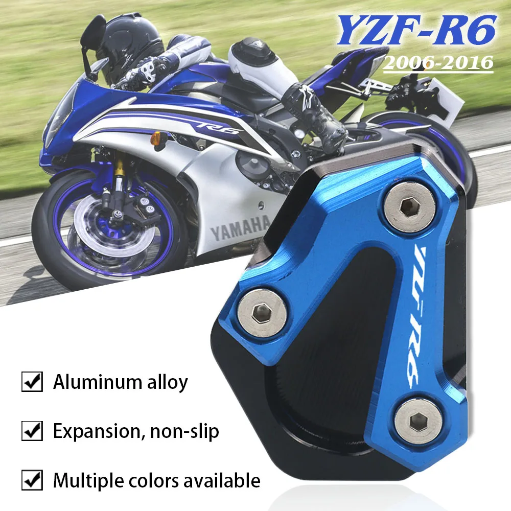 Motorcycle CNC Kickstand Foot Side Stand Extension Pad Support Plate ...