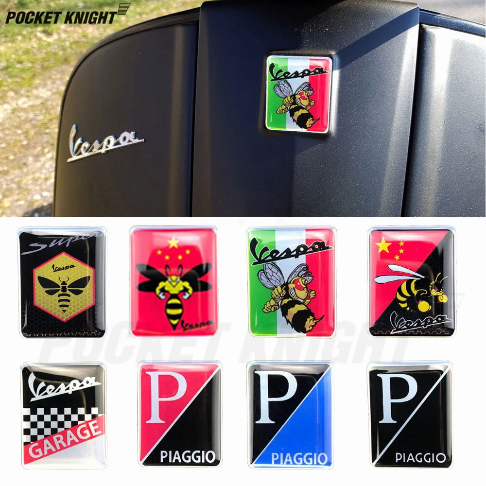 For Vespa Logo Decal Voorzijde Badge Overlay Italiaanse Vlag Mio Wesp ...