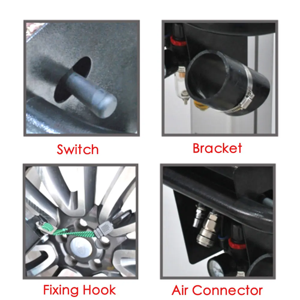 Pneumatic Mobile Wheel Lifter Air Tire Lifting Cart For Tire Storage ...