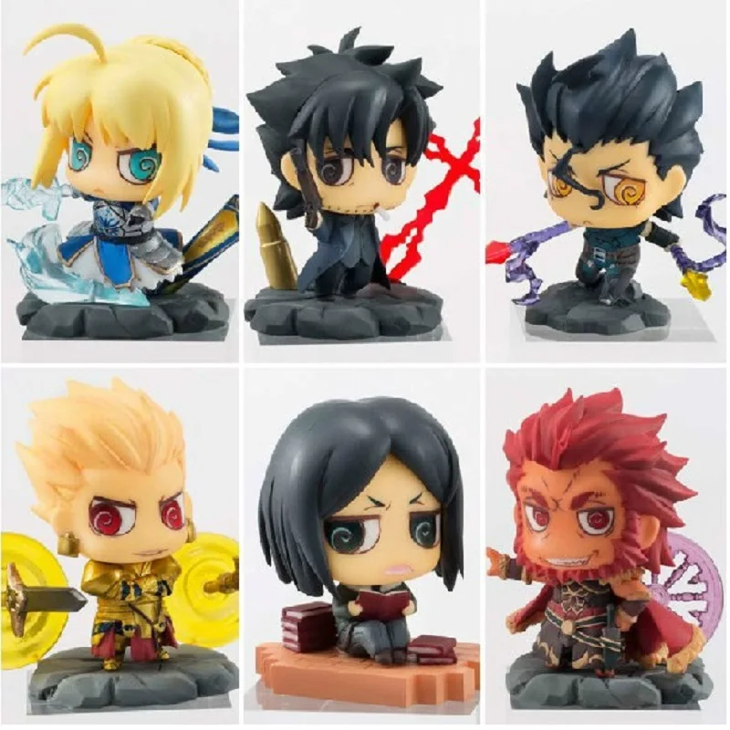 6pcs/set Japan Anime Fate/stay Night Saber Lancer Rider Caster Q Ver ...