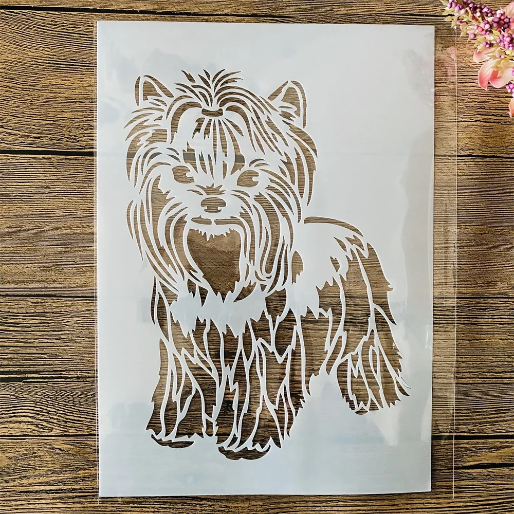 A4-29cm-Cute-Small-Pet-Dog-DIY-Layering-Stencils-Wall-Painting ...