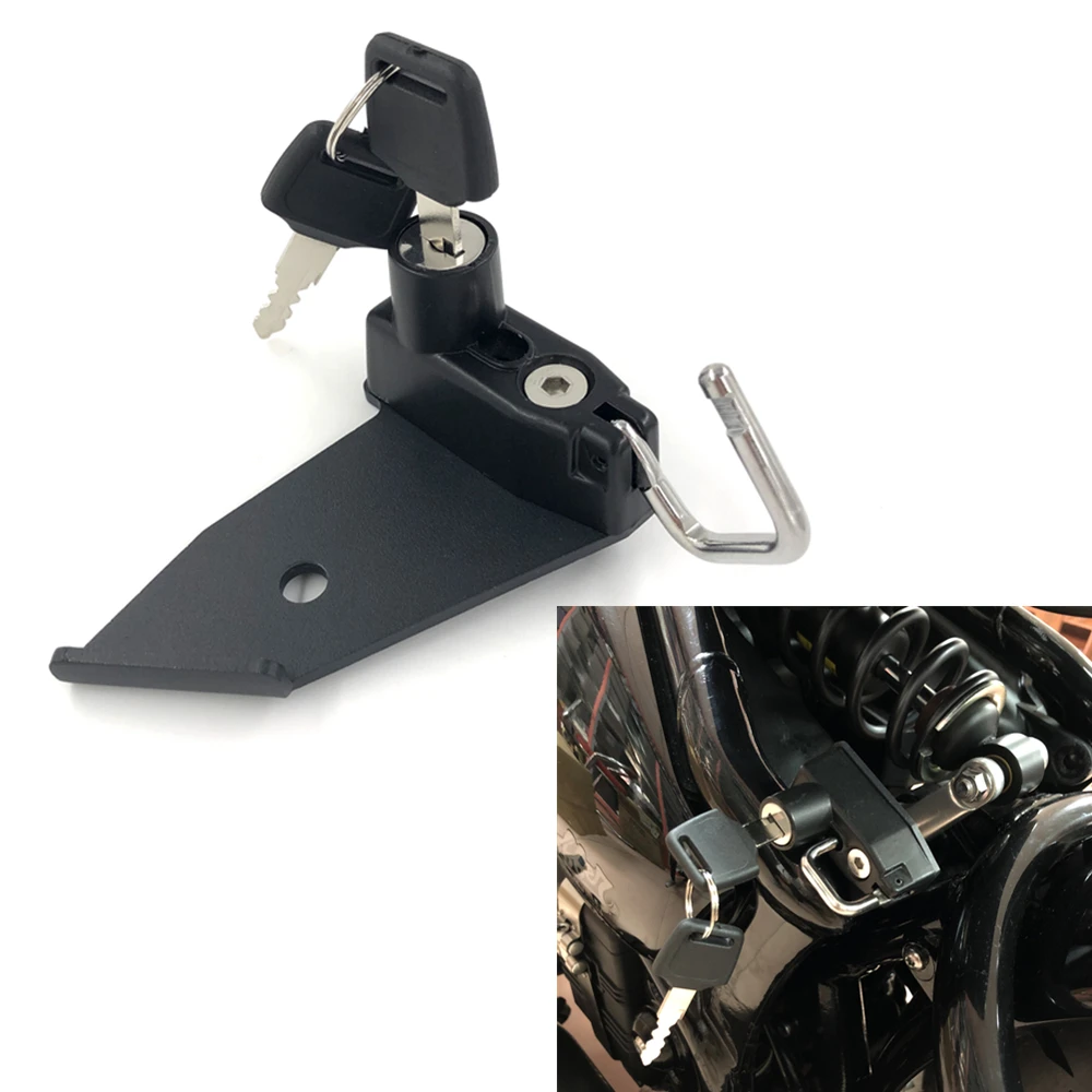 Motorcycle Helmet Lock Key Padlock Accessories Hanger Hook 2 Keys For ...