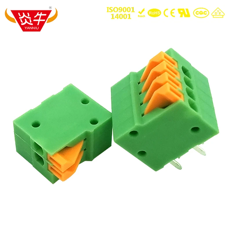 KF141R 2.54 2P ~ 12P PCB SPRING TERMINAL BLOCKS DG141R 2.54mm 2PIN ...