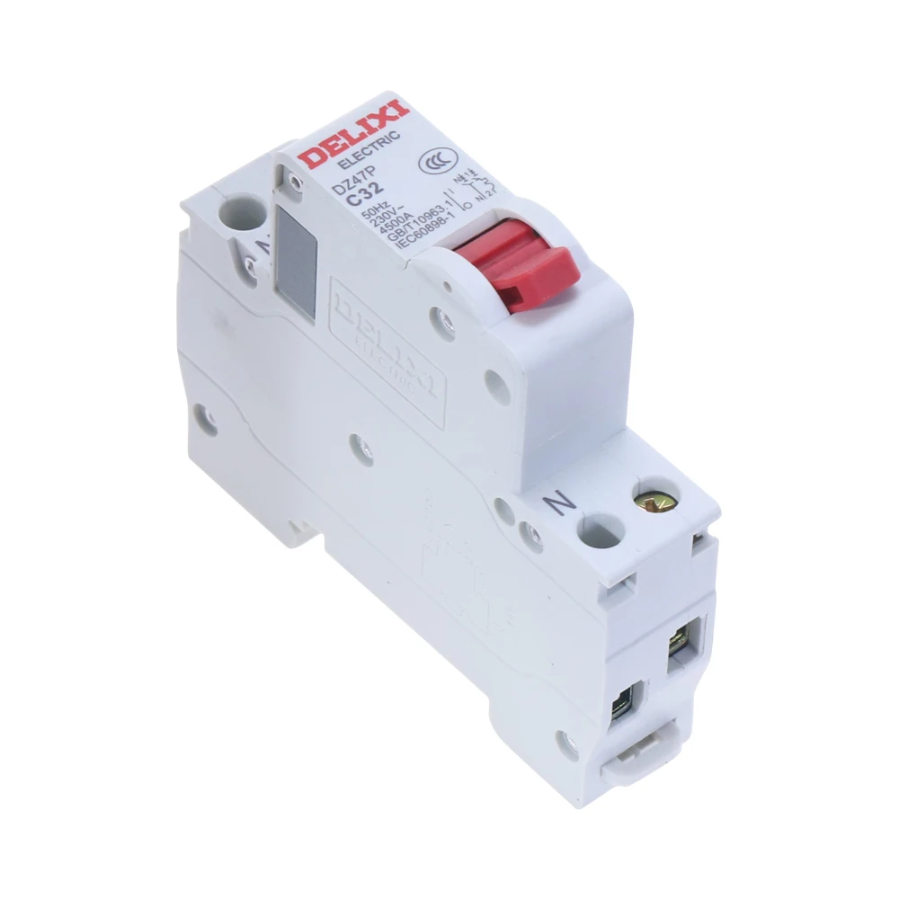 Disjuntor 6A 10A 16A 25A 32A 40A 1P + N 4.5KA 230V DZ47P DELIXI DPN MCB|circuit breaker|circuit ...