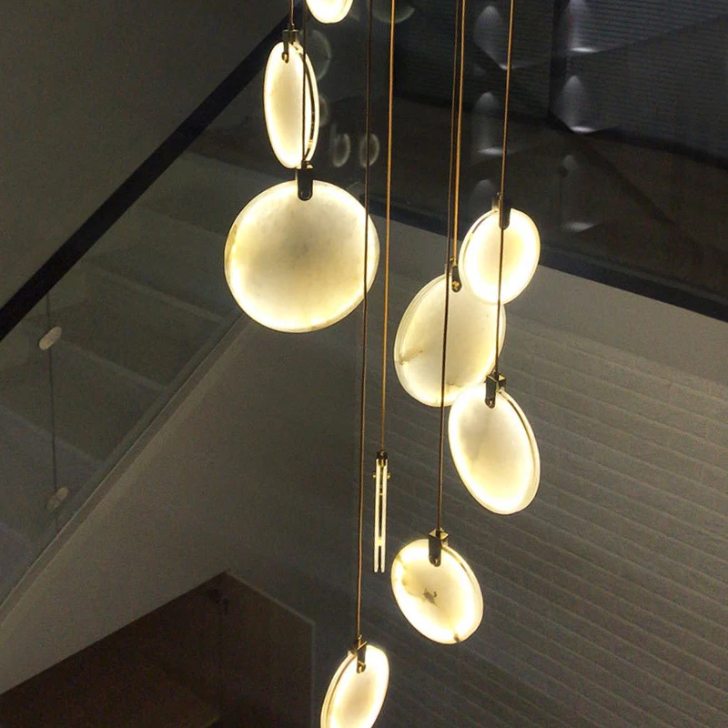 Marble Crystal Modern LED Long Pendant Lights – NYRALONDON