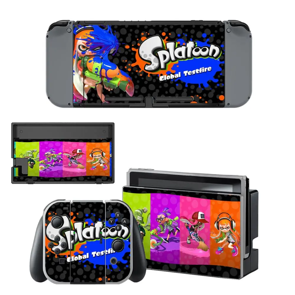 Splatoon Skin Sticker for Nintendo Switch Console Joy-Con Dock Set ...