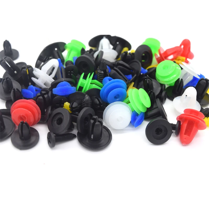 50/100/200pcs Universal Screw Auto Fastener Car Bumper Clip Mixed ...