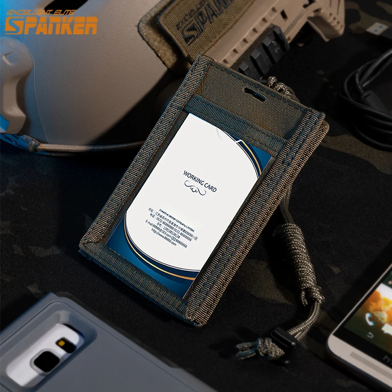 EXCELLENT ELITE SPANKER Tactical Badger Vertical ID Holder Lanyard Card ...