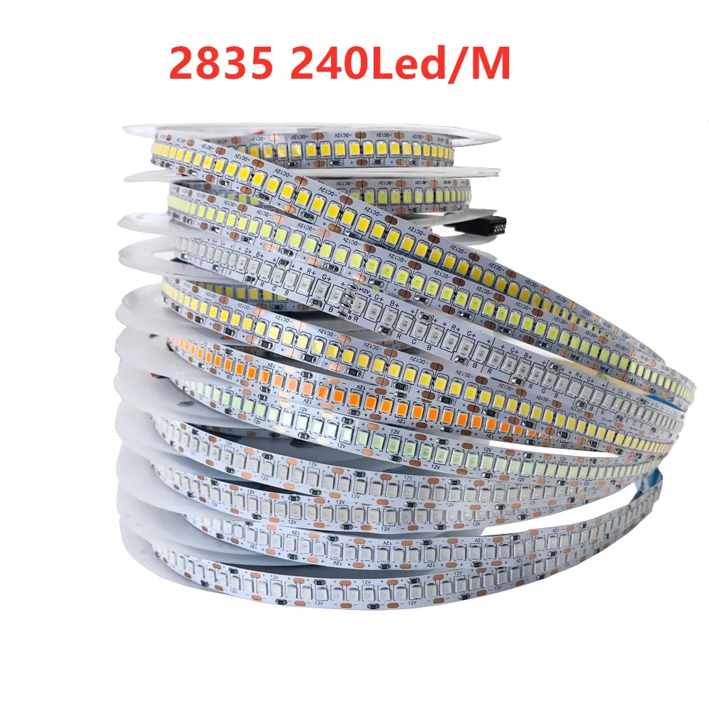 5 12 24 V Volt Led Strip Light PC SMD 2835 White Ledstrip Waterproof 5V 12V 24V LED Strip Tape ...