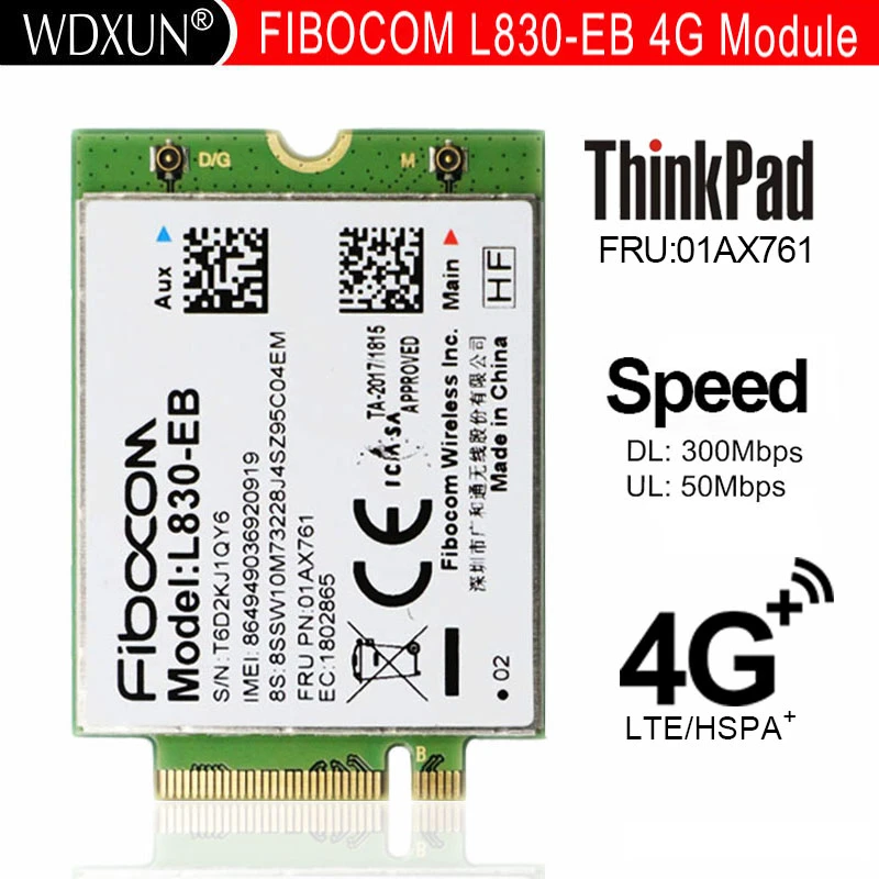 Fibocom L830-eb Lte 4g Wireless Module 01ax761 For Thinkpad X380/t480s ...